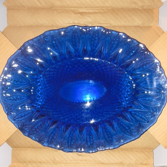 Art | Vintage Cobalt Blue Serving Platter | Poshmark